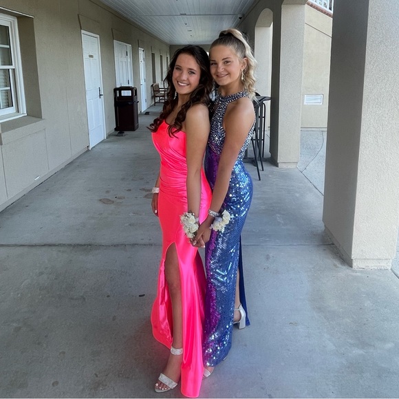 Dresses | Neon Pink Prom Dress | Poshmark